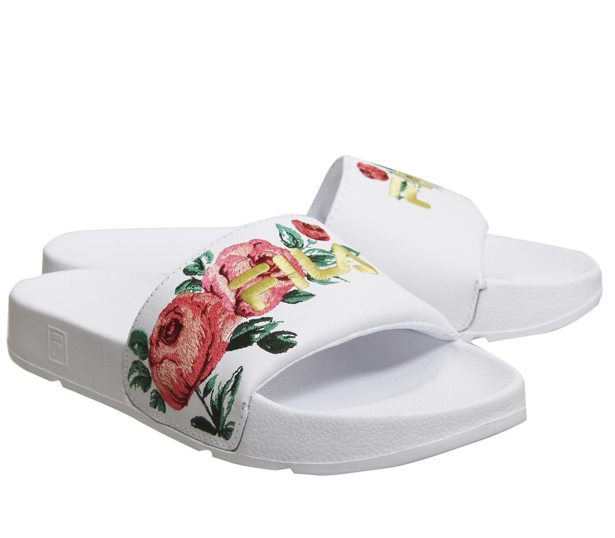Fila Drifter Slides White Embriodery - Women’s Sandals