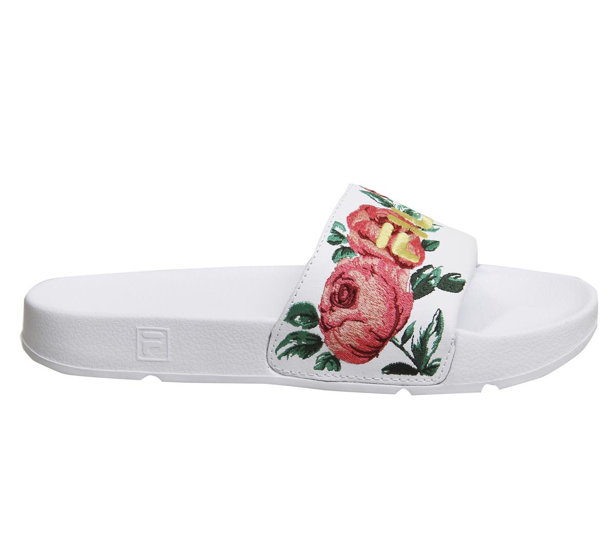 Fila Drifter Slides White Embriodery - Women’s Sandals