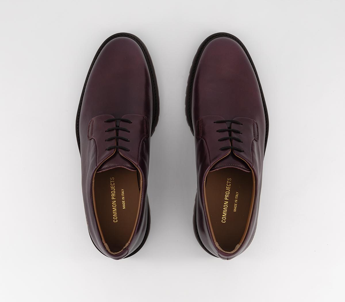 Common Projects Derby Shoes Oxblood - Men’s Smart Shoes