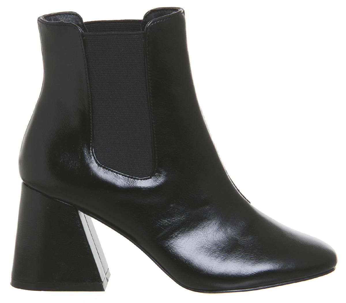 OFFICE Angular Block Heel Chelsea Boots Black - Women's Chelsea Boots