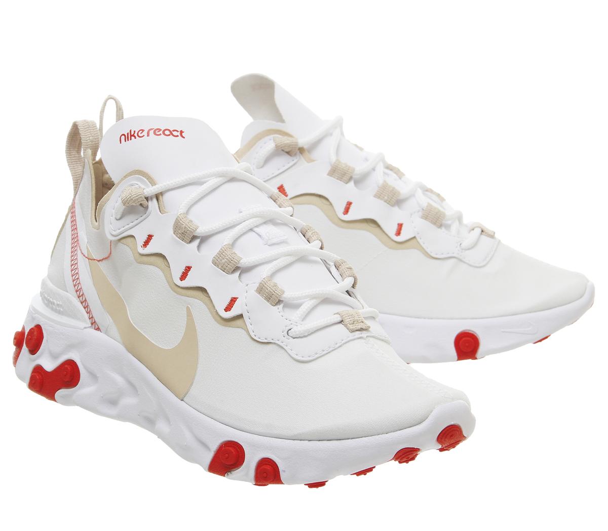 Nike Element React 55 White Desert Ore White Ember Glow - Men's Trainers