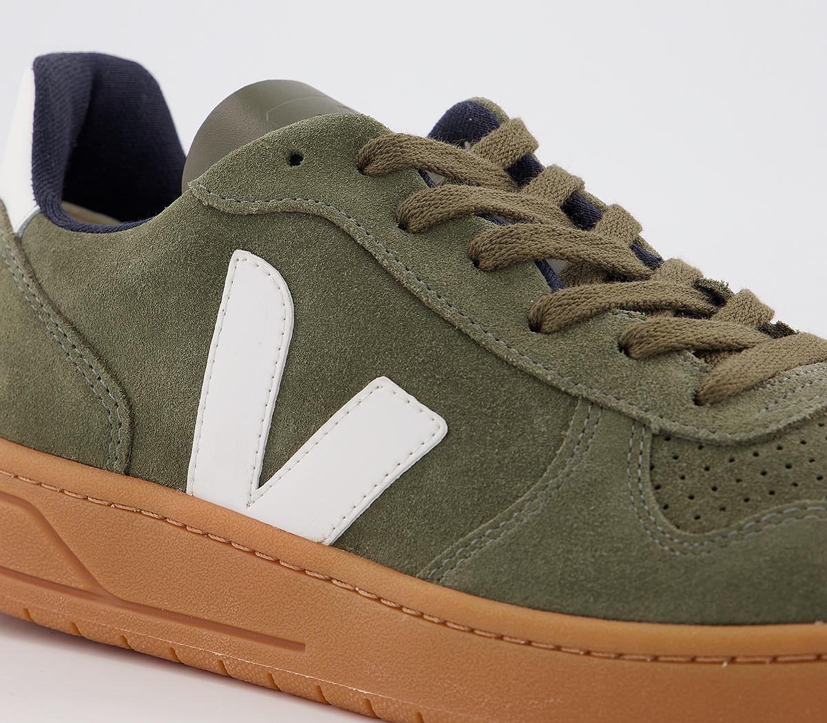 VEJA V-10 Trainers Mud White Gum Sole - Women's Classic Trainers