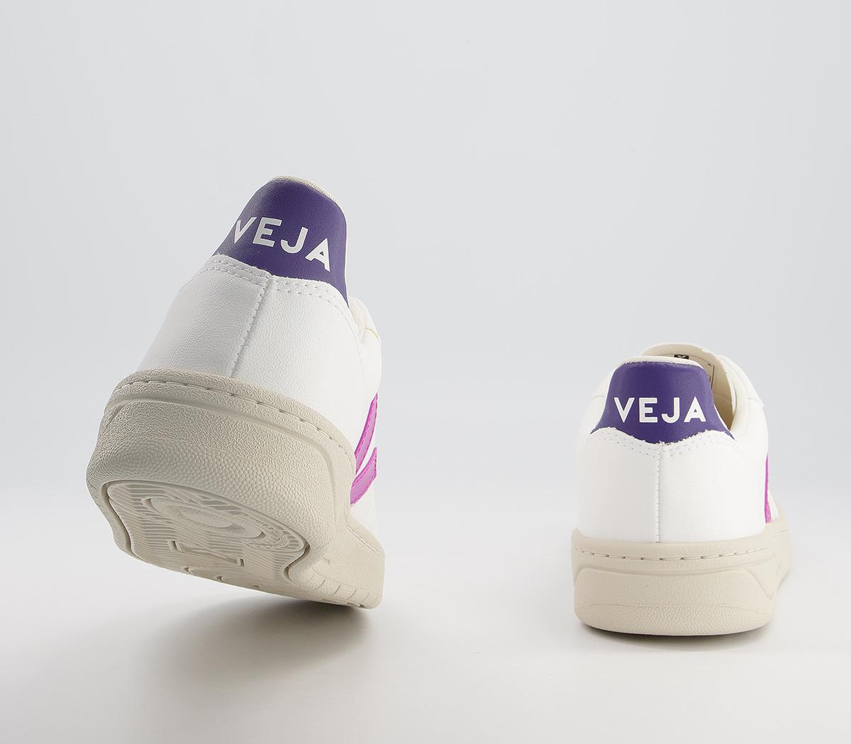 VEJA V-10 Trainers White Ultraviolet Purple Vegan F - Women's Trainers