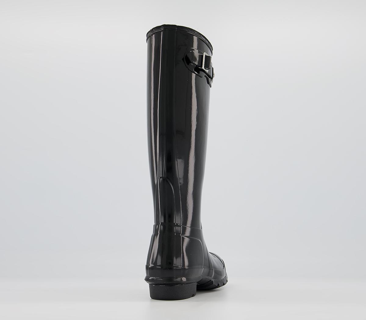 Hunter Original Tall Gloss Wellies W Black Gloss - Women's Wellies