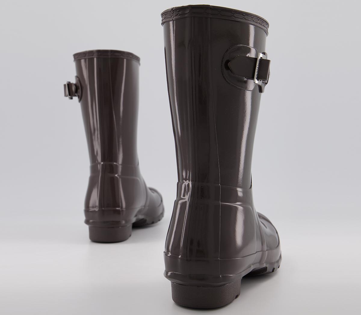 Hunter Womens Original Short Wellies Seep Gloss - Women's Ankle Boots