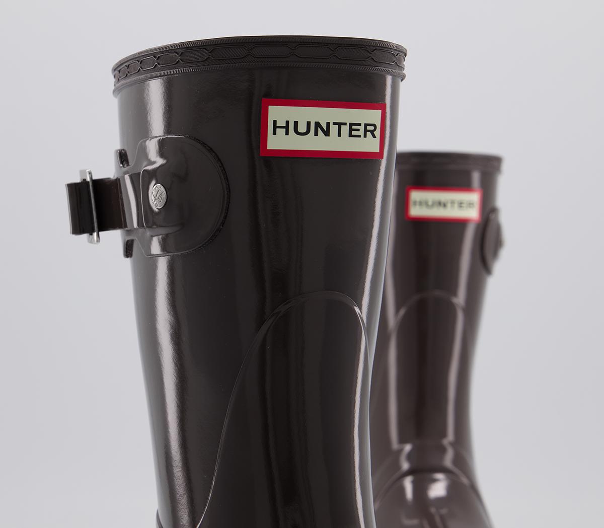 Hunter Womens Original Short Wellies Seep Gloss - Women's Ankle Boots