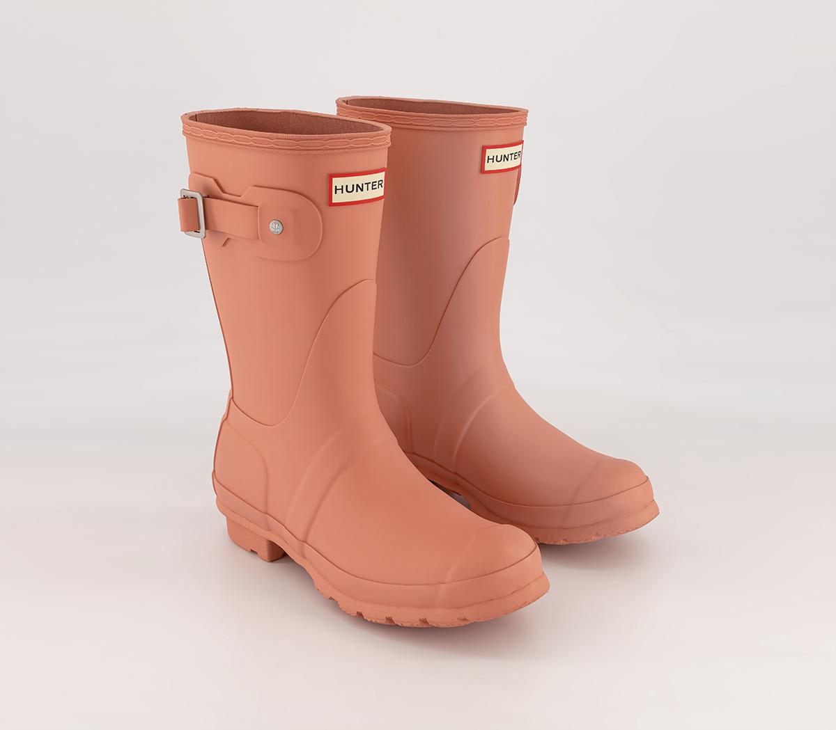 Hunter Original Short Wellies W Pink - Women's Ankle Boots