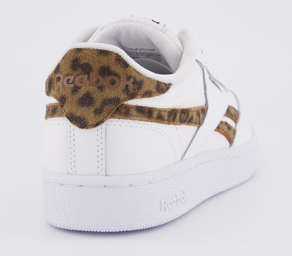 Reebok Revenge Plus Trainers White Natural Leopard Print - Women's Trainers