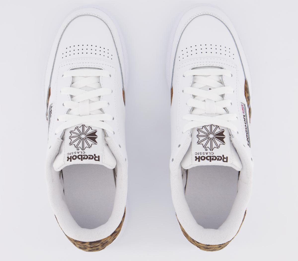Reebok Revenge Plus Trainers White Natural Leopard Print - Women's Trainers