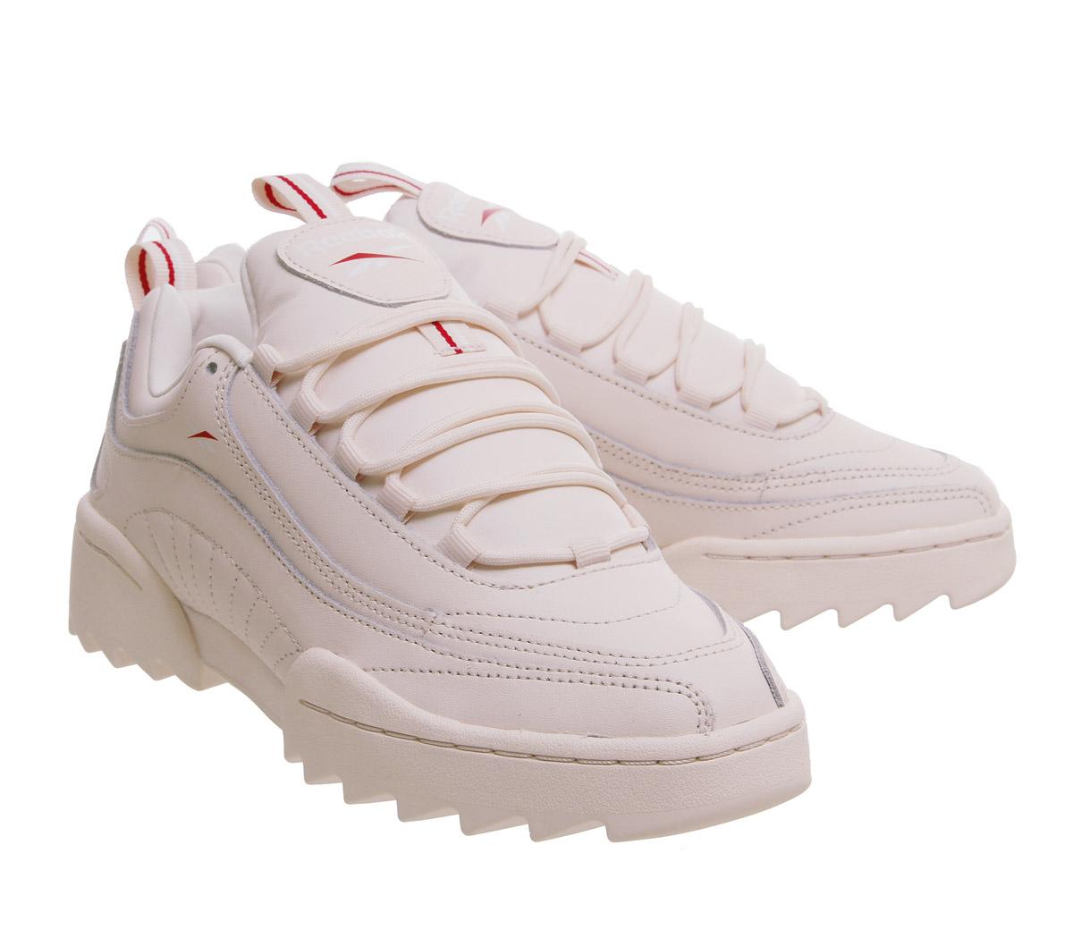 Reebok Rivyx Ripple Trainers Pale Pink White Excellent Red - Women's ...