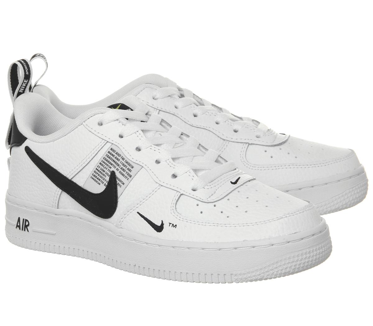 Nike Air Force 1 Lv8 Gs Trainers White White Black Tour Yellow - Women ...