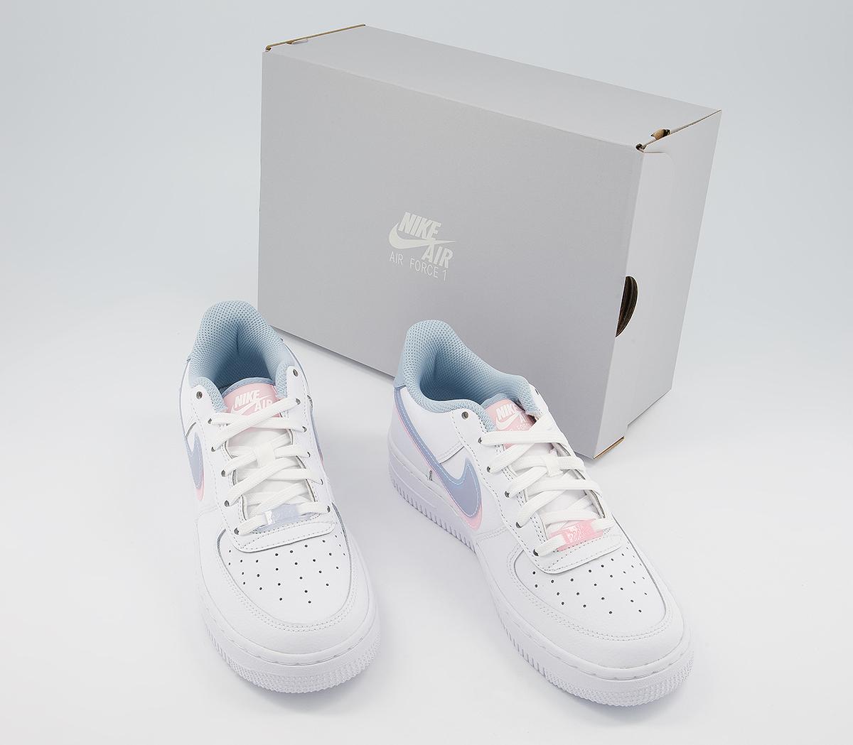 Nike Air Force 1 Lv8 Gs Trainers White Armory Blue Arctic Punch - Women ...