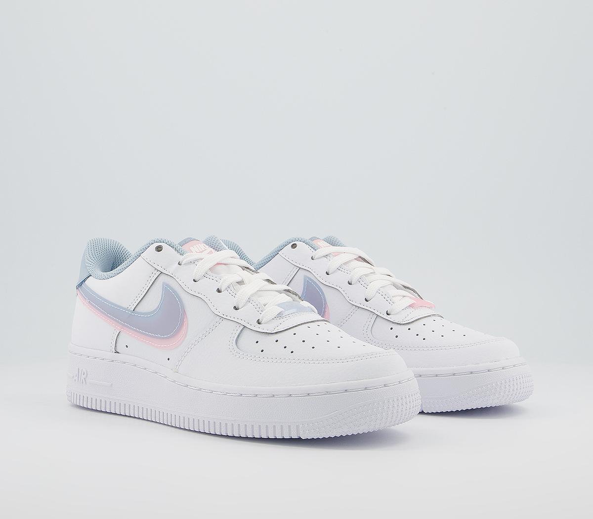 Nike Air Force 1 Lv8 Gs Trainers White Armory Blue Arctic Punch - Women ...
