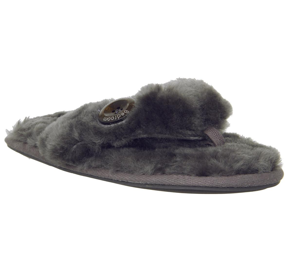 Bedroom Athletics Keira Toe Post Slippers Grey - Women's Slippers