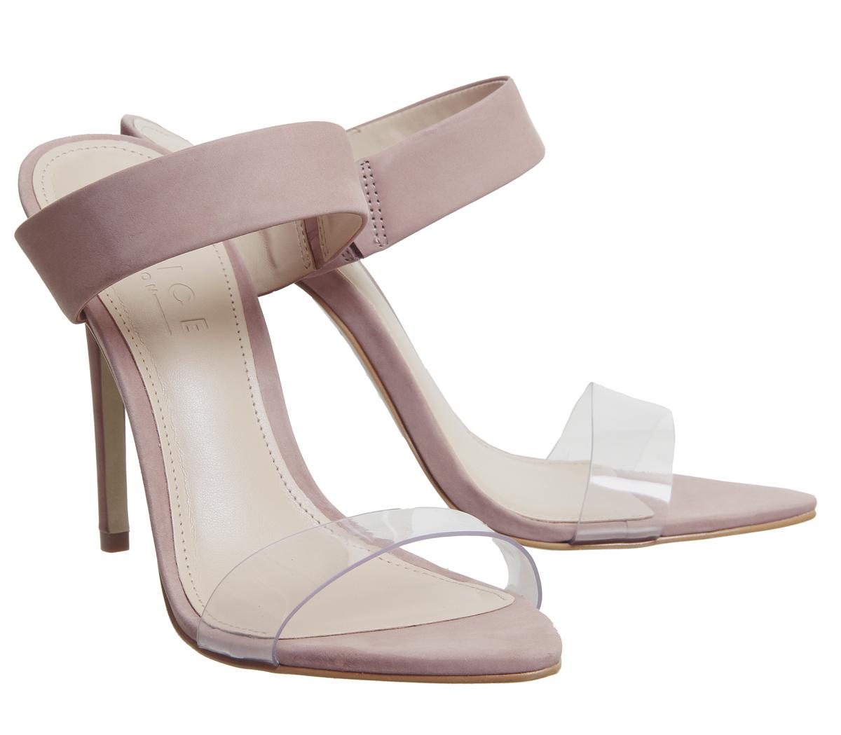 OFFICE Hurley Transparent Mules Beige Nubuck - High Heels