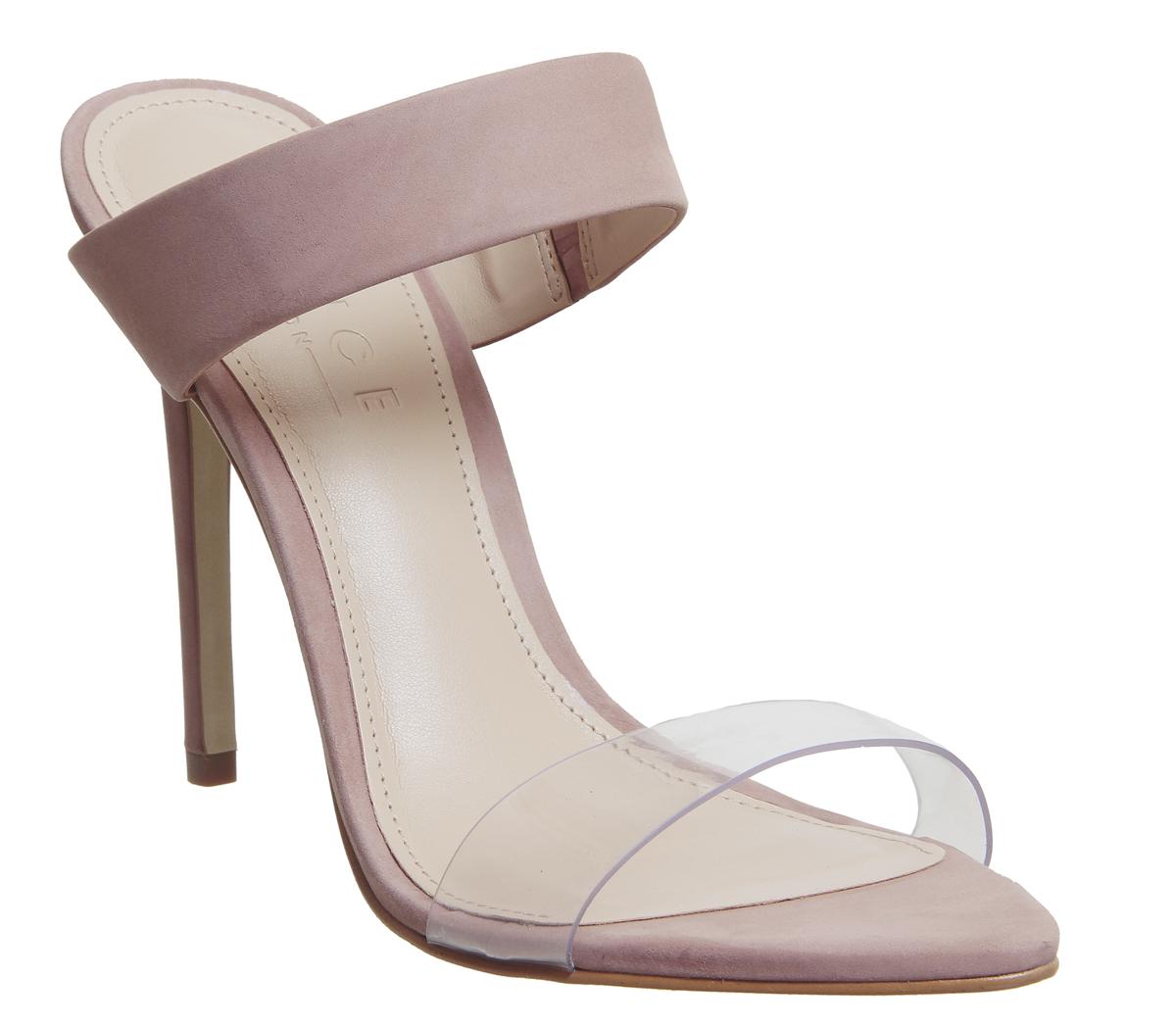 OFFICE Hurley Transparent Mules Beige Nubuck - High Heels