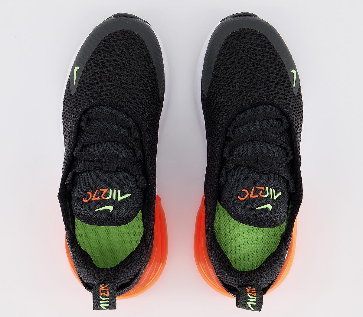 Nike Air Max 270 Ps Trainers Black Ghost Green Total Orange - Unisex