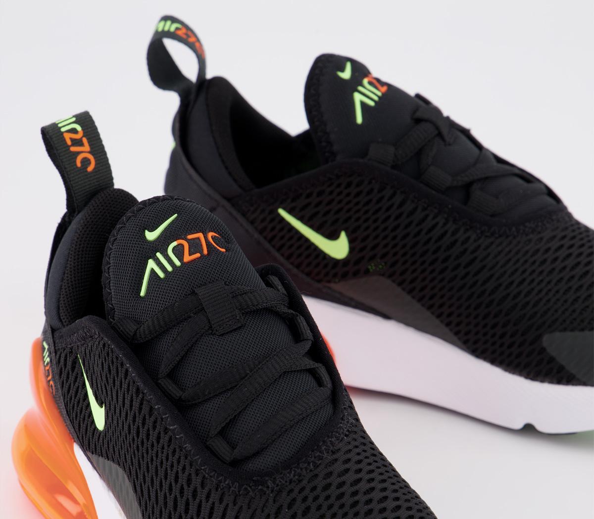 Nike Air Max 270 Ps Trainers Black Ghost Green Total Orange - Unisex