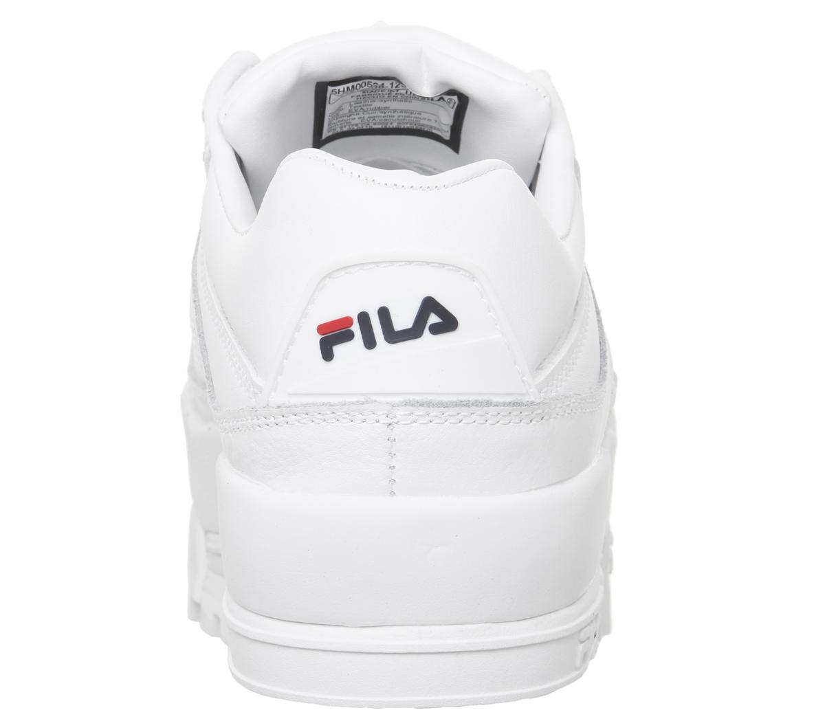 Fila Trial Blazer Wedge Trainers White Fila Navy Fila Red F - Women's ...