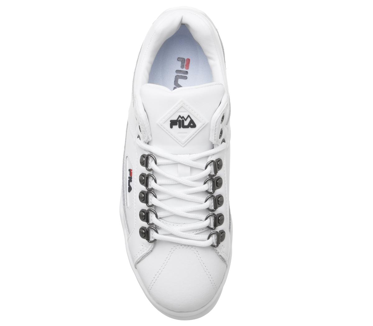 Fila Trial Blazer Wedge Trainers White Fila Navy Fila Red F - Women's ...