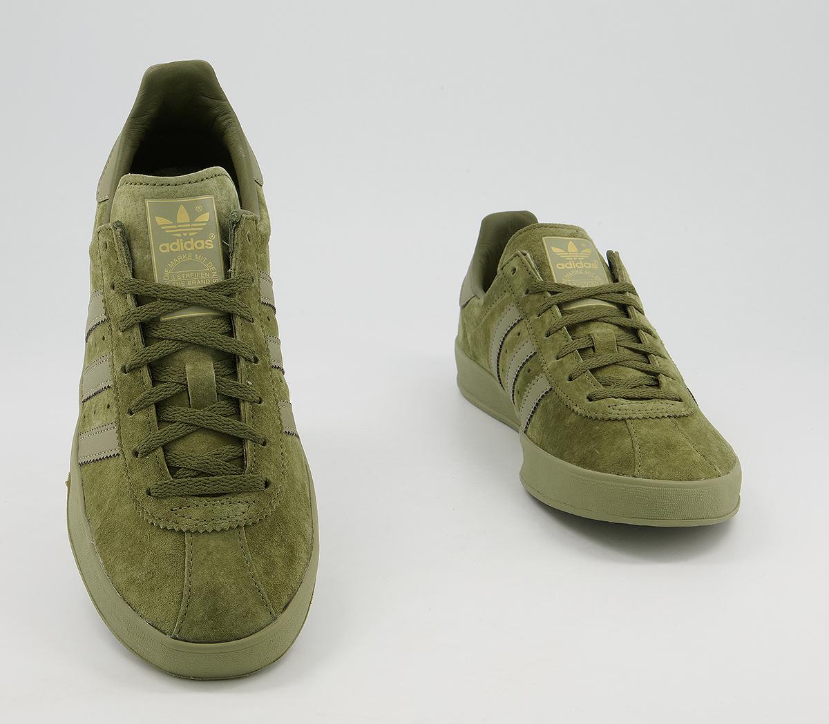 adidas Broomfield Trainers Green Gold Metallic - Men's Terrace Trainers