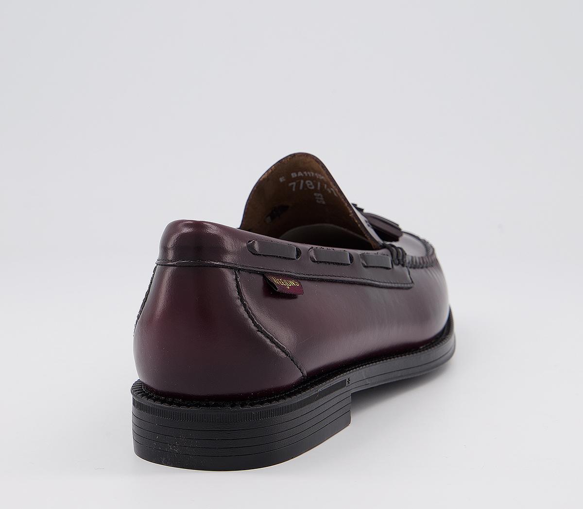 G.H Bass & Co Easy Weejuns Larkin Moc Tassel Loafers Wine - Men’s Smart ...