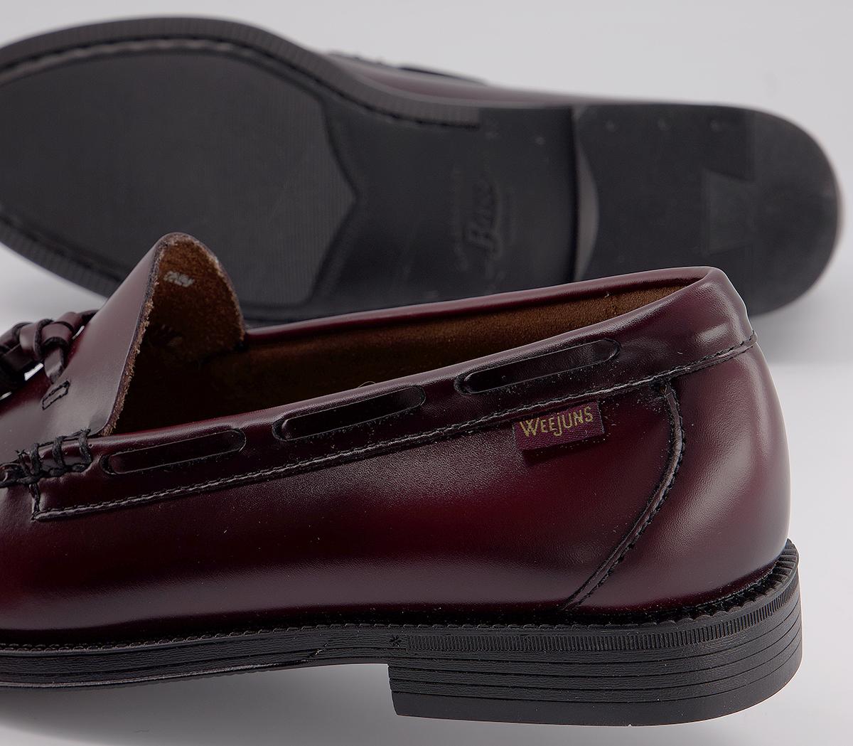 G.H Bass & Co Easy Weejuns Larkin Moc Tassel Loafers Wine - Men’s Smart ...