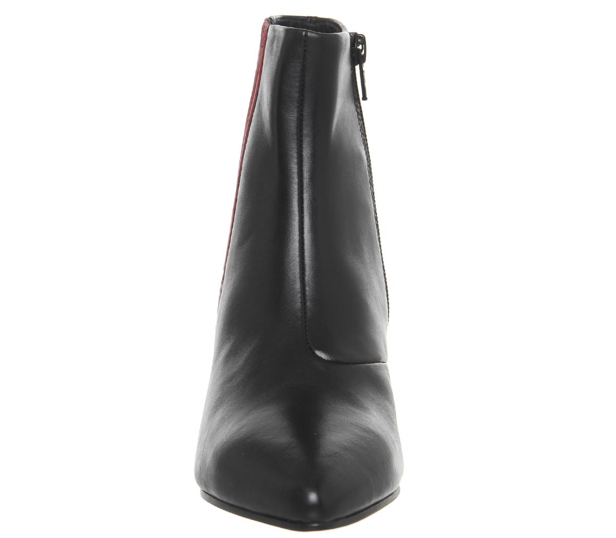 Vagabond Shoemakers Mya Ankle Boots Black Red Stripe - Women's Ankle Boots