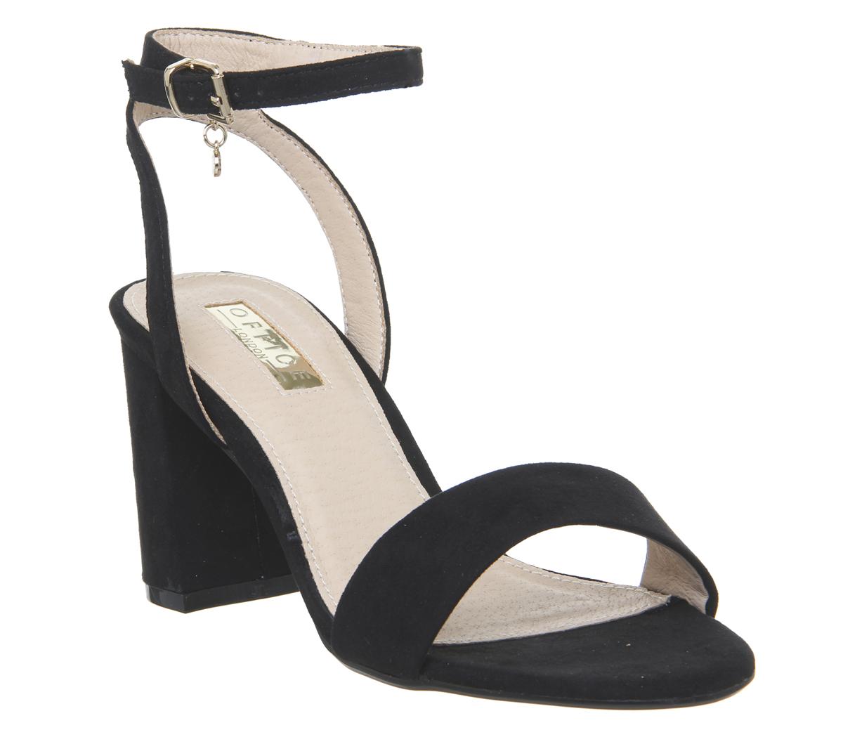 OFFICE Marigold Strappy Heels Black - Mid Heels