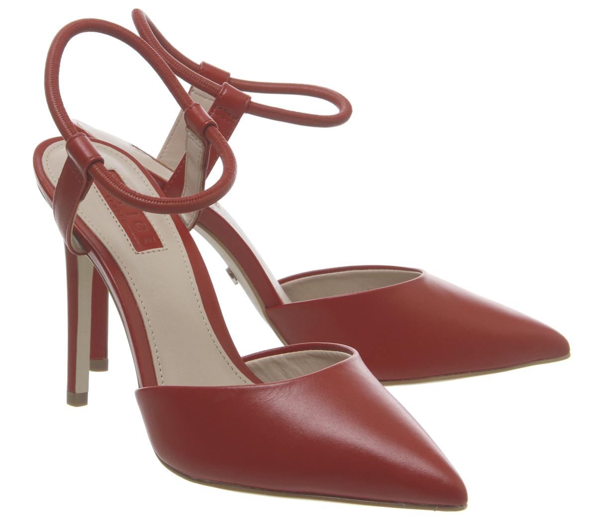 OFFICE Hour Pointed Court Heels Red Leather - High Heels