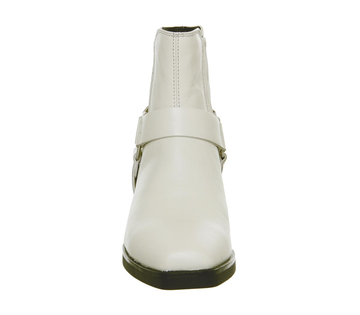 Vagabond Shoemakers Simone Harness Boots Off White Leather - Women's ...