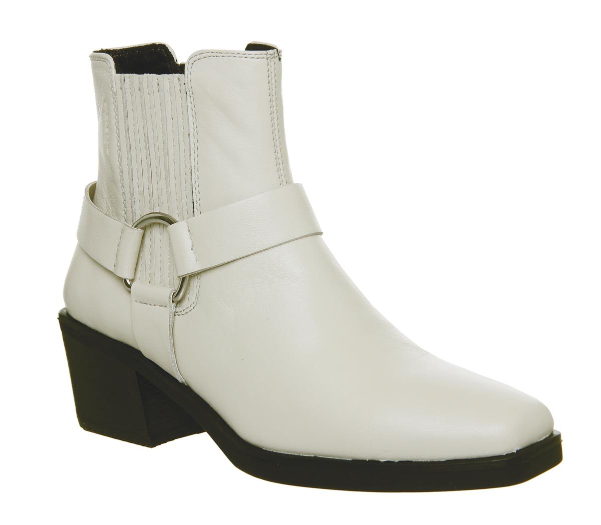 Vagabond Shoemakers Simone Harness Boots Off White Leather - Women's ...