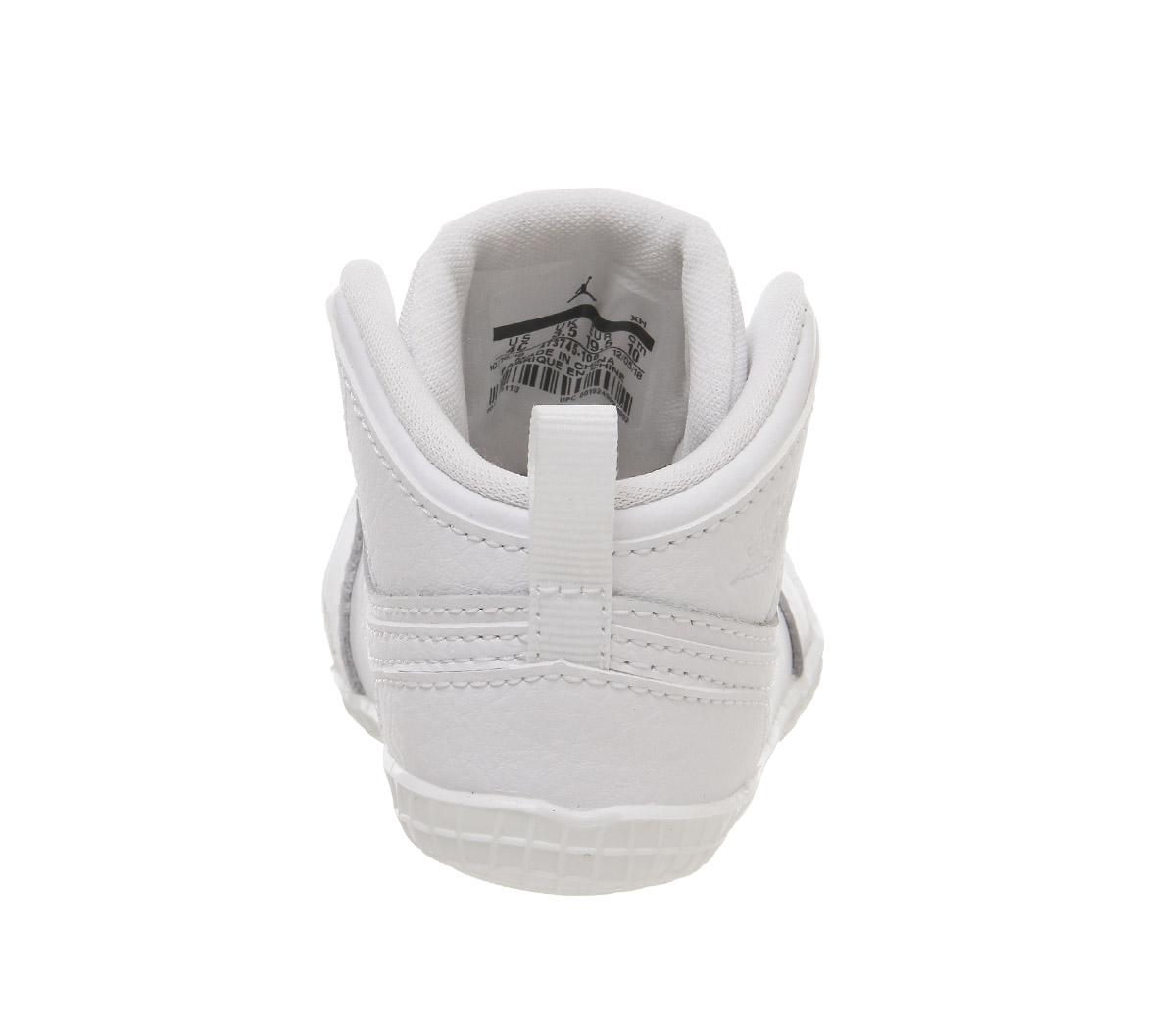 Jordan Jordan 1 Crib Booties White Pure Platinum - Unisex