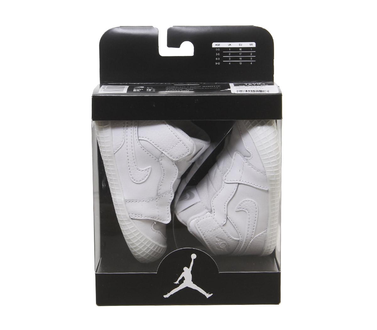 Jordan Jordan 1 Crib Booties White Pure Platinum - Unisex