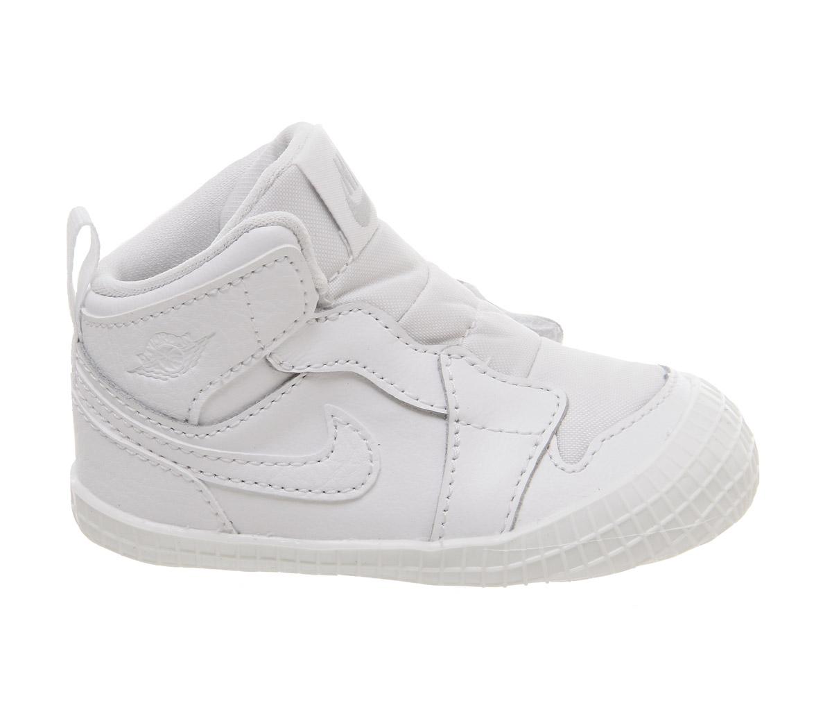 Jordan Jordan 1 Crib Booties White Pure Platinum - Unisex