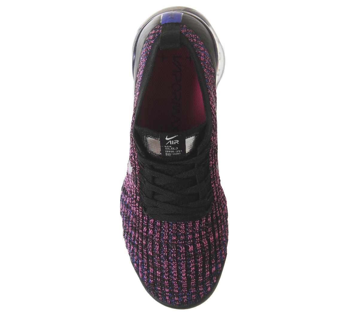 Nike Air Vapormax Fk 3 Trainers Black Racer Blue Laser Fuchsia F ...
