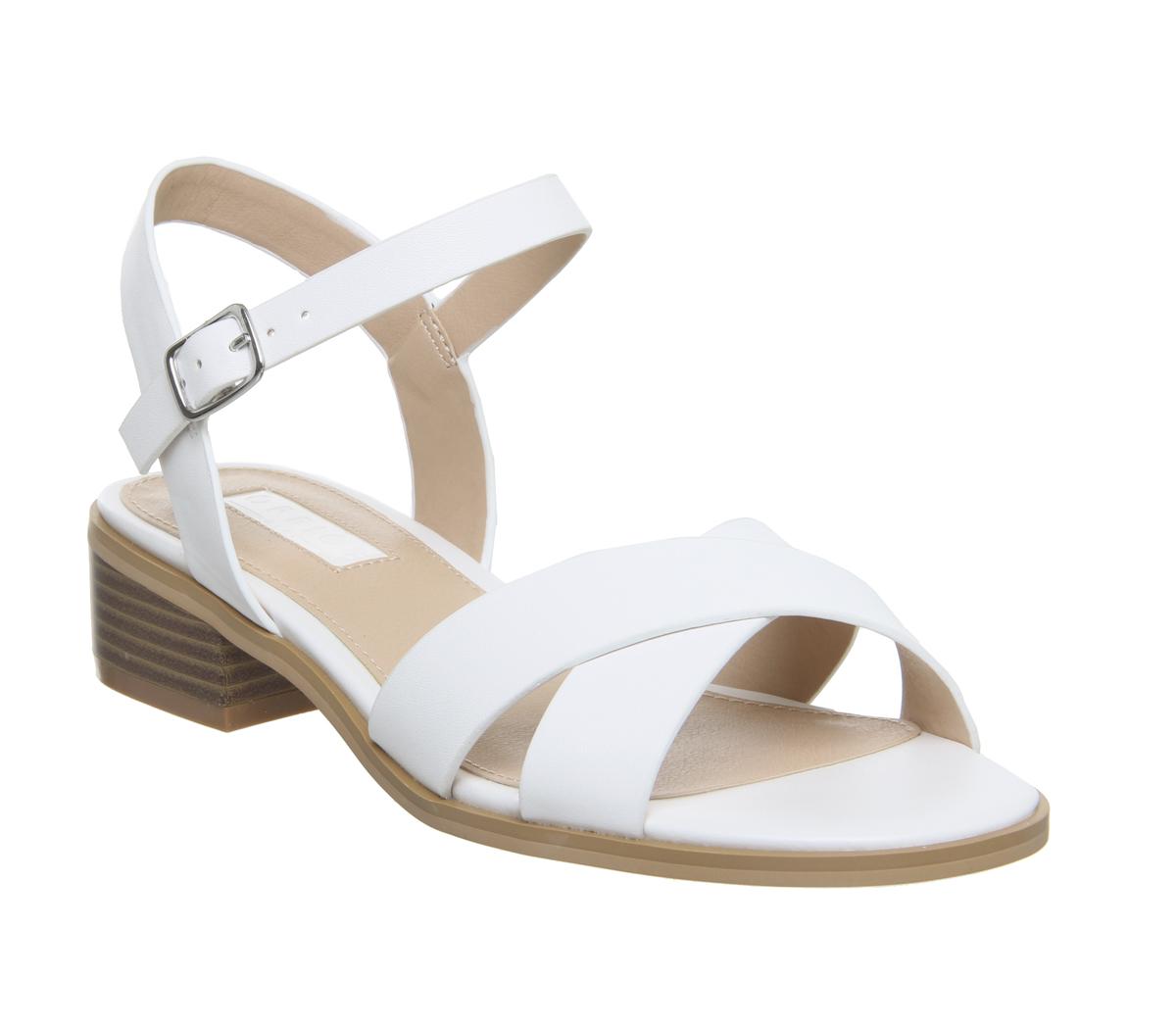 OFFICE Measure Casual Mid Sandals White - Mid Heels