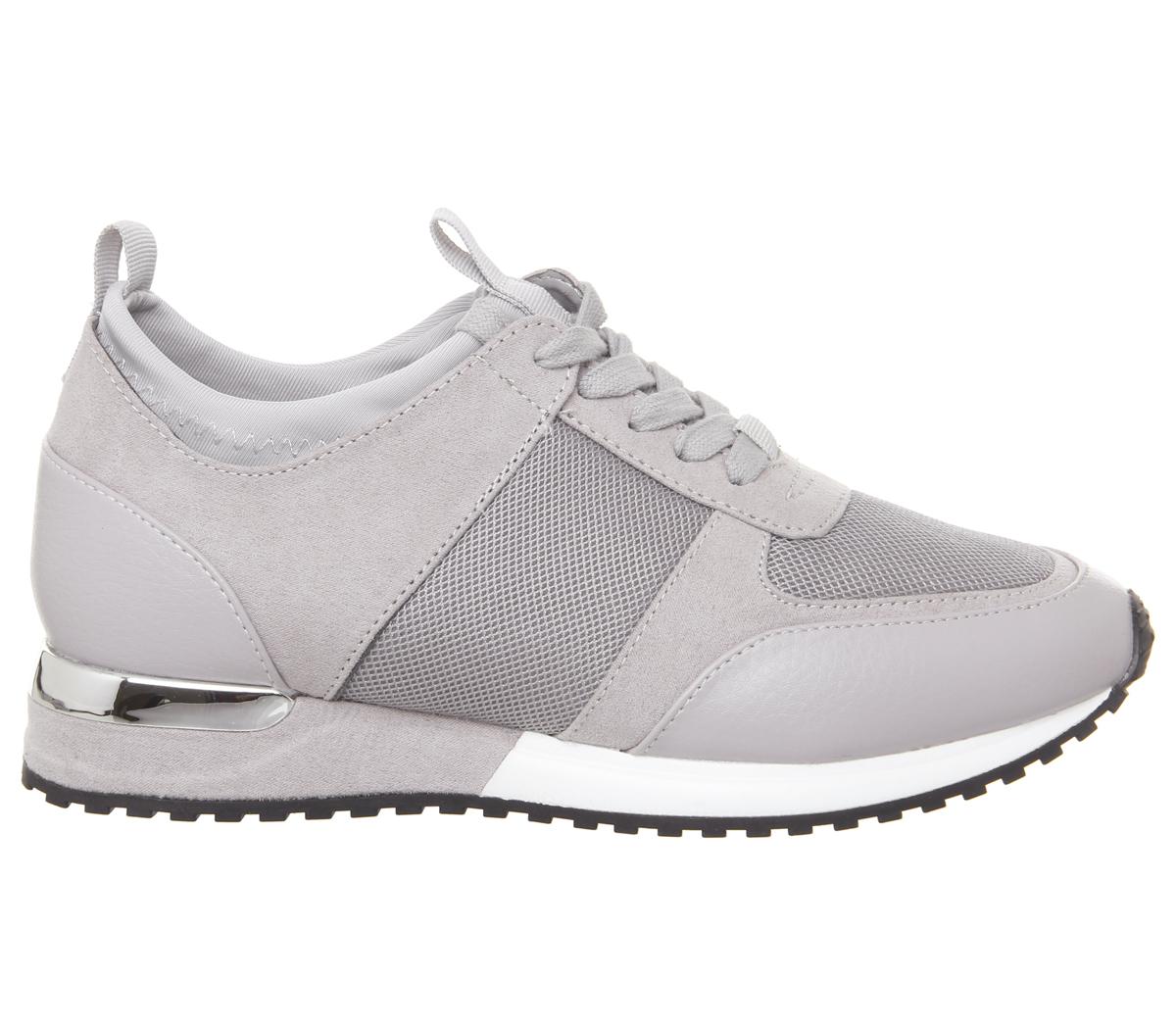 OFFICE Flaming Glam Runners Grey - Flat Shoes for Women