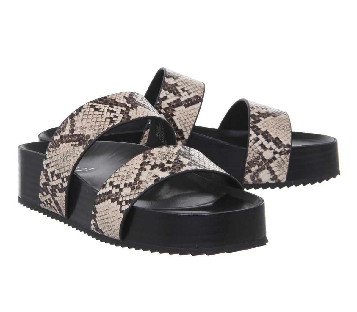 OFFICE Malice Fashion Footbed Sandals Snake - Mid Heels