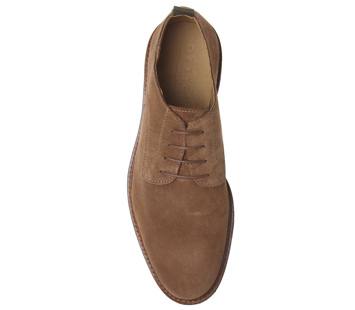 OFFICE Locked Derby Shoes Rust Suede - Men's Casual Shoes