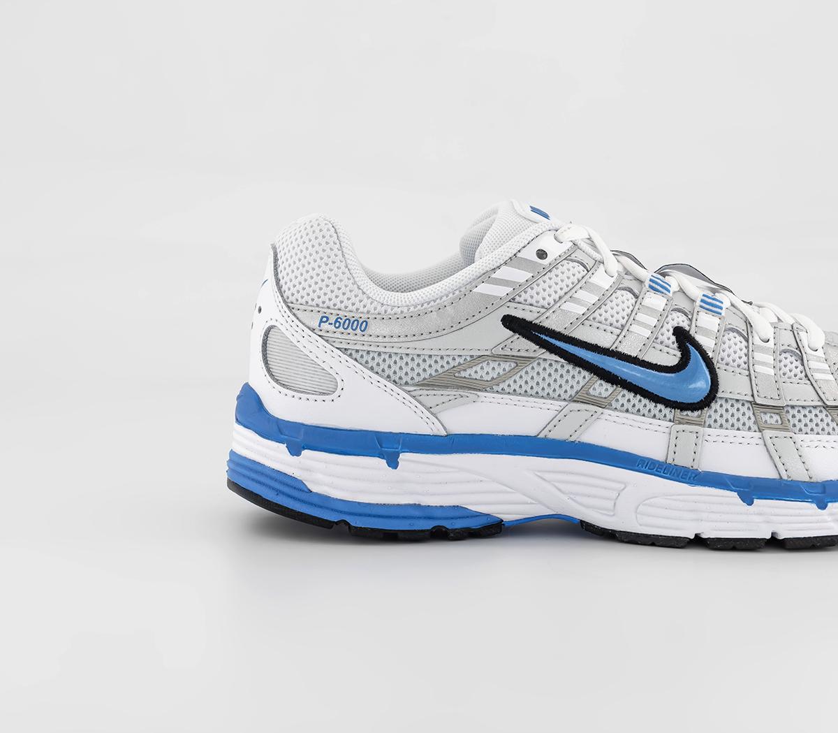 Nike P-6000 Trainers White Silver Blue - Women's Trainers