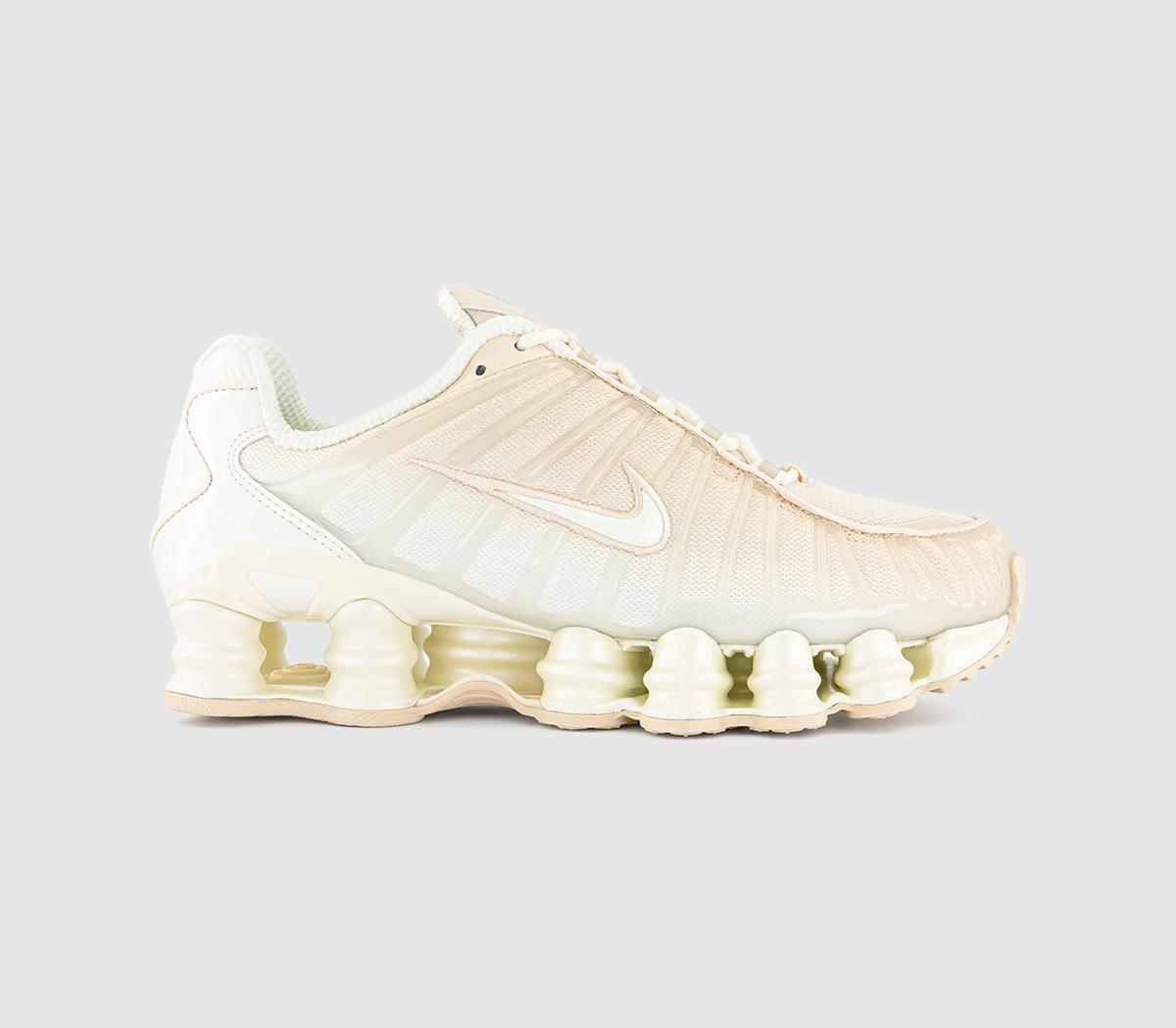 Click here for Nike Womens Shox TL Trainers Pearl White Soft Pear... prices