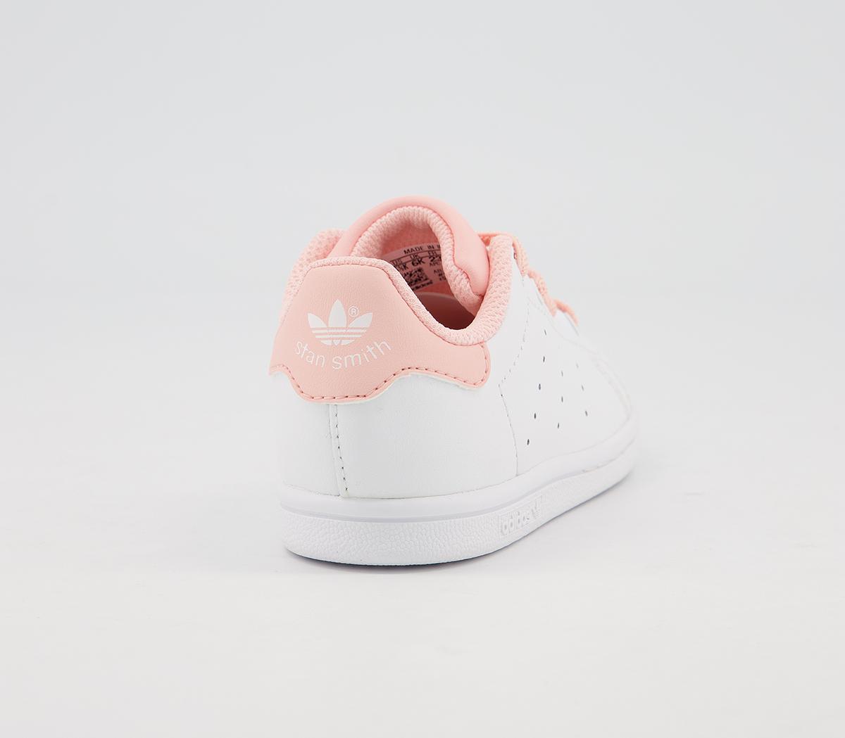 adidas Stan Smith Toddler Trainers White Pink - Unisex