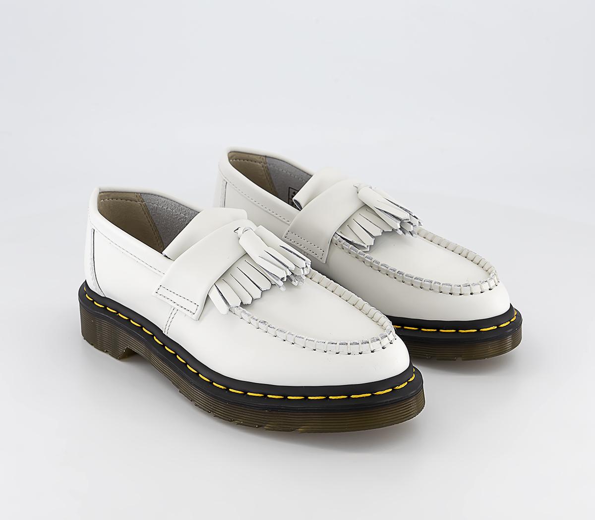 Dr. Martens Adrian Loafers White Smooth - Flat Shoes for Women