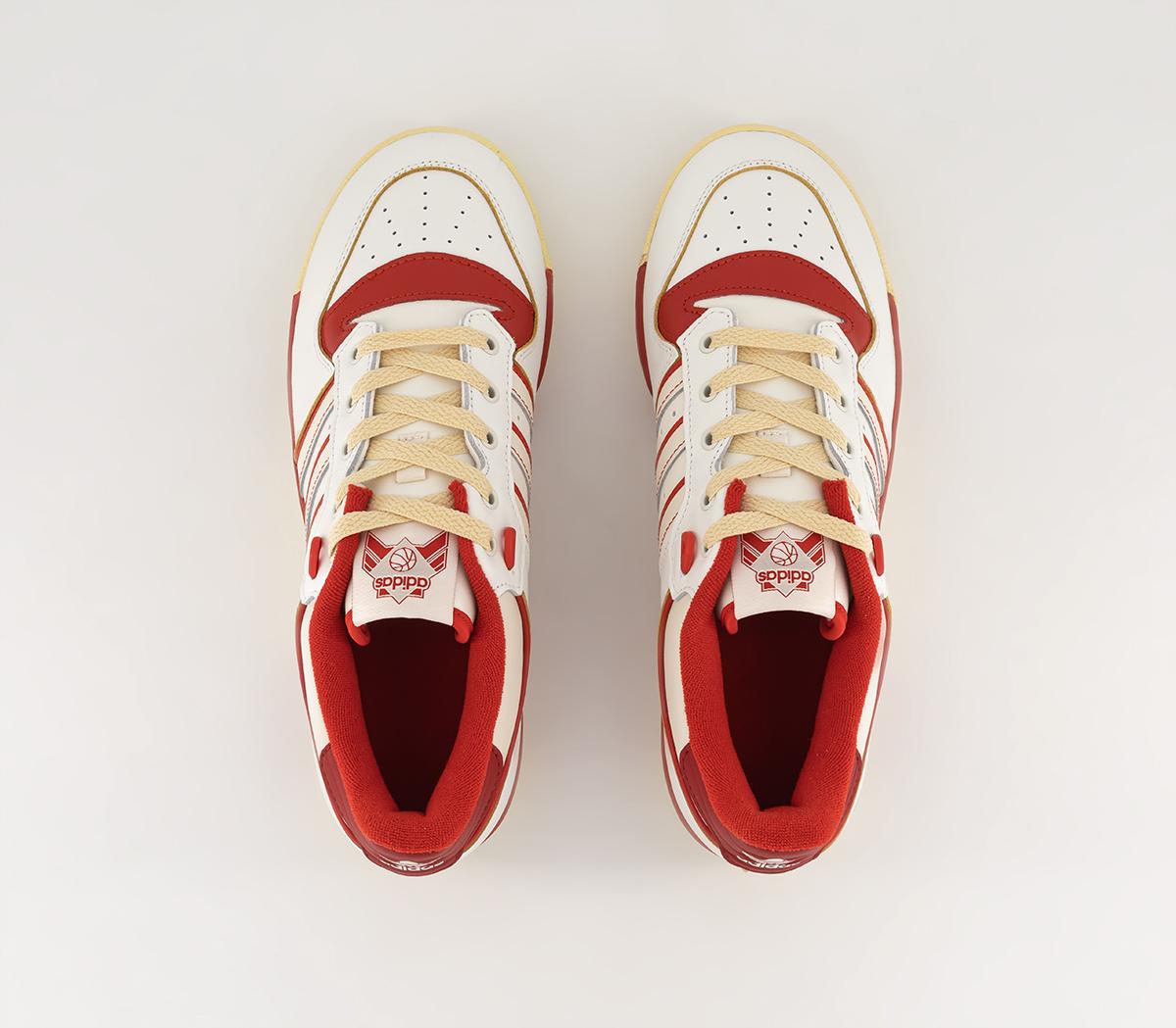 adidas Rivalry Low Trainers White Cream Red - Men's Trainers