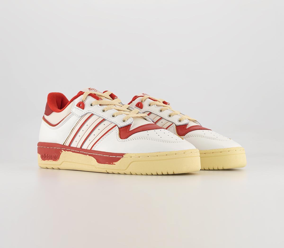 adidas Rivalry Low Trainers White Cream Red - Men's Trainers