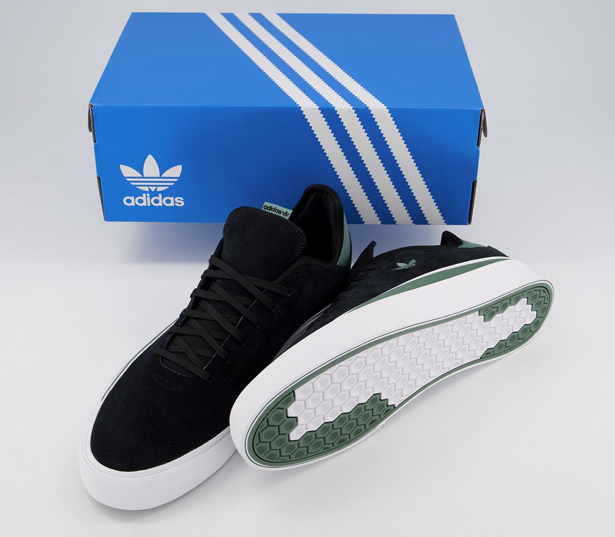 adidas Sabalo Trainers Core Black White Tech Emerald - Men's Trainers