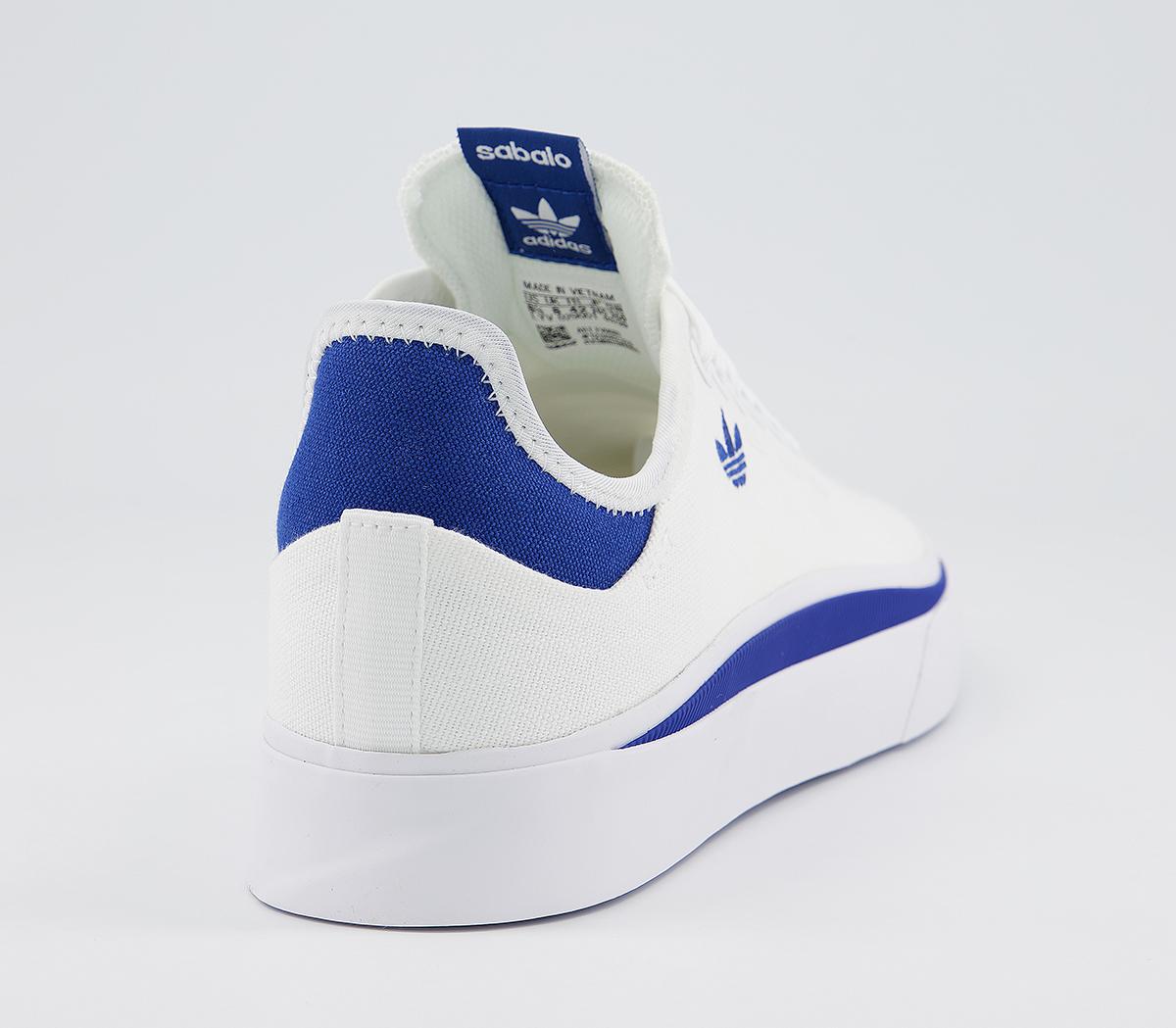 adidas Sabalo Trainers White White Team Royal Blue - Unisex Sports