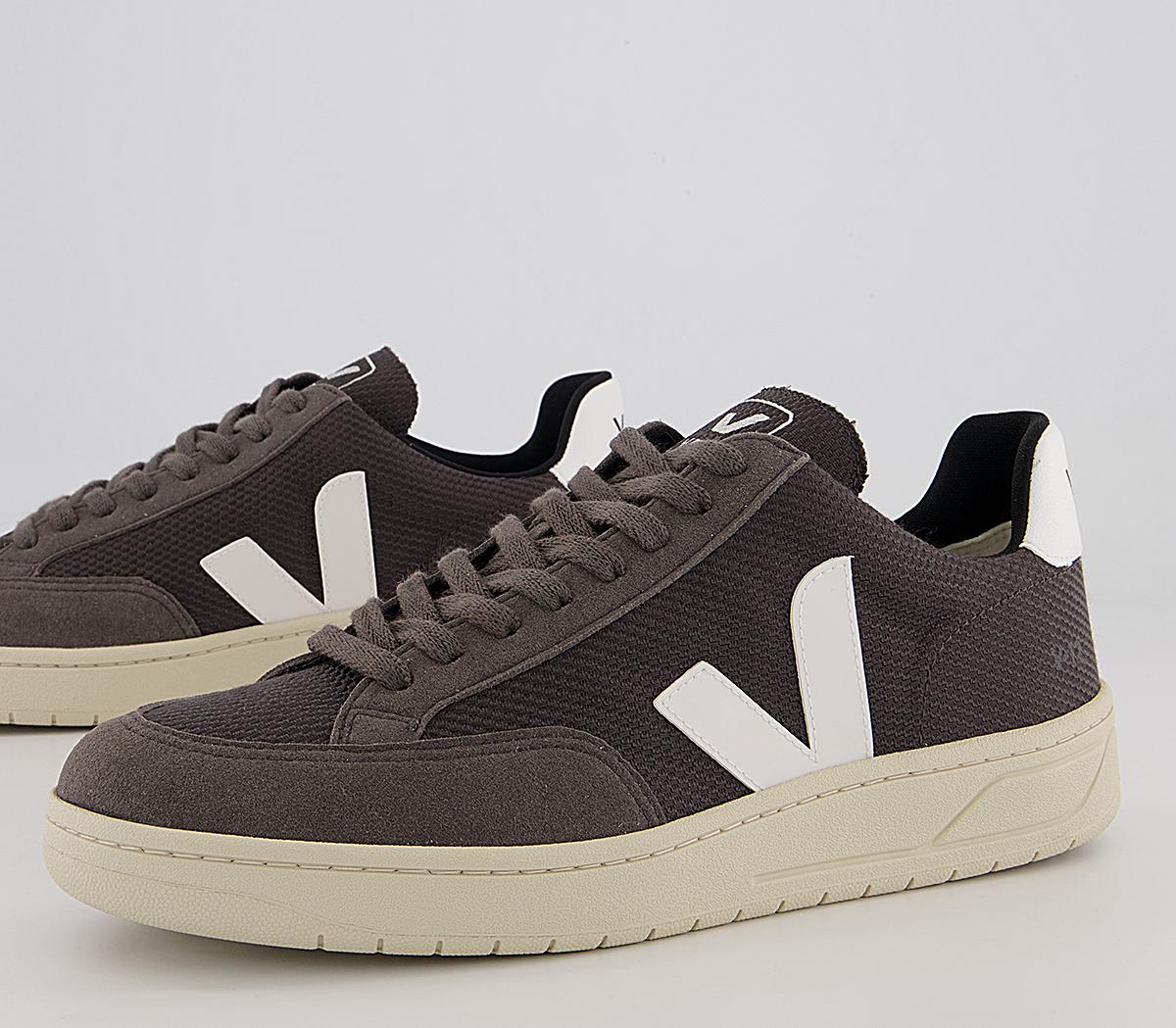 VEJA V-12 Trainers Bmesh Grafite White - Men’s Sustainable Materials