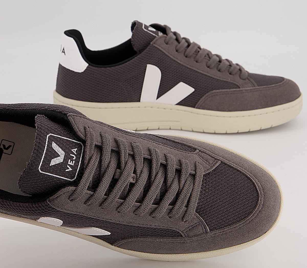 VEJA V-12 Trainers Bmesh Grafite White - Men’s Sustainable Materials